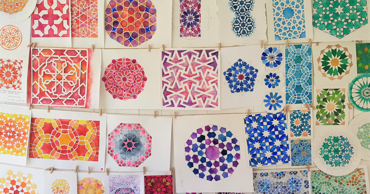 Drawing & Painting Islamic Geometric Patterns | Harrow