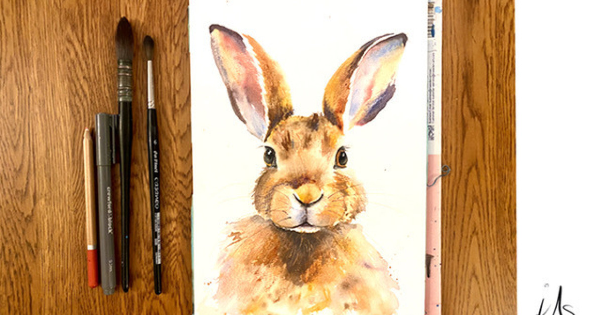 Watercolour Hare | Harrow