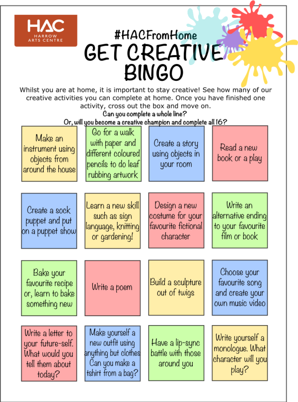 Creative Bingo | Harrow